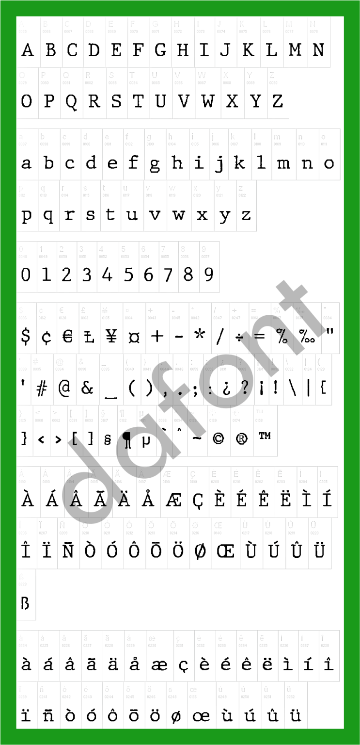 JMH Typewriter Font - Dafont Style