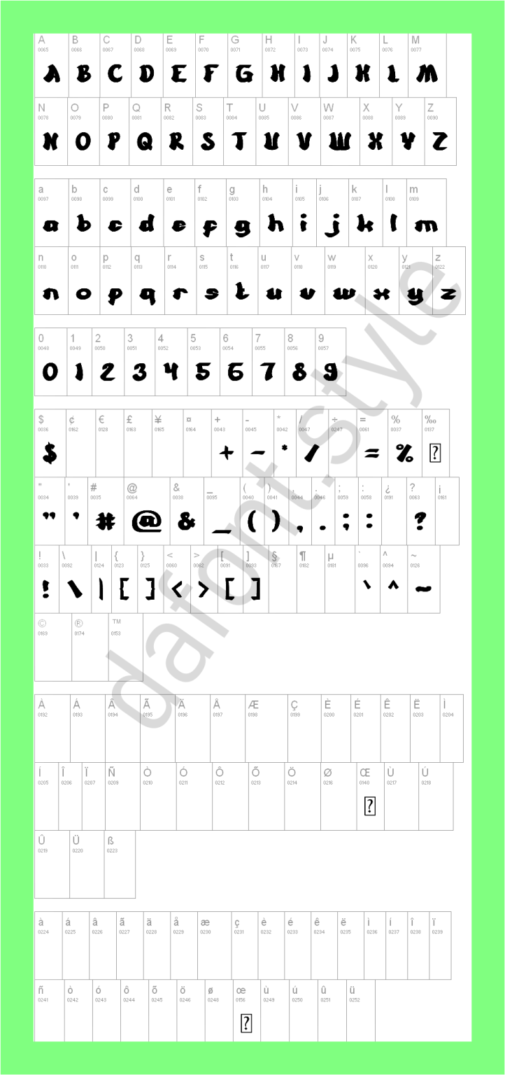 Cartoon Font style otf Download - dafont style