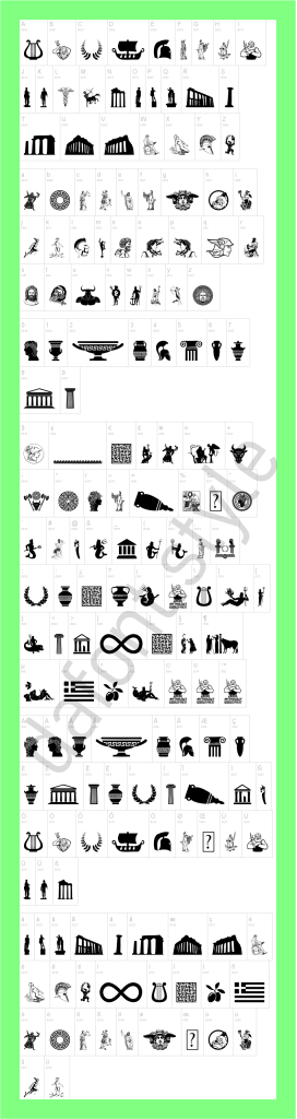Greek Mythology Font style ttf download - dafont style