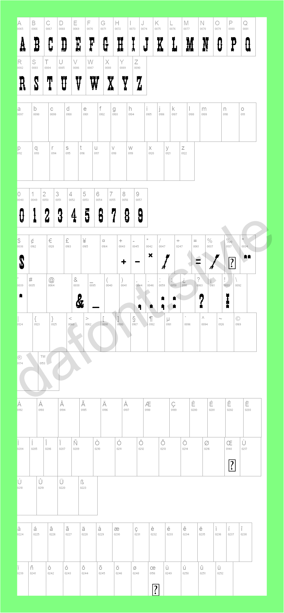 Cowboy Movie Font - dafont style