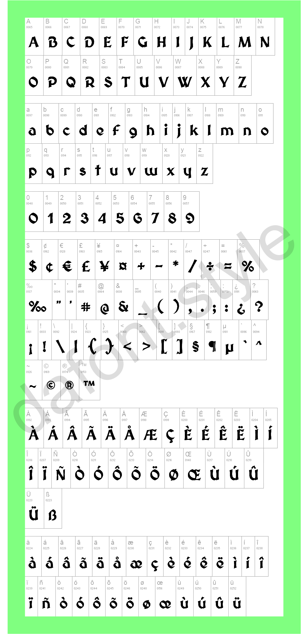 Medieval Sharp Font - Dafont Style