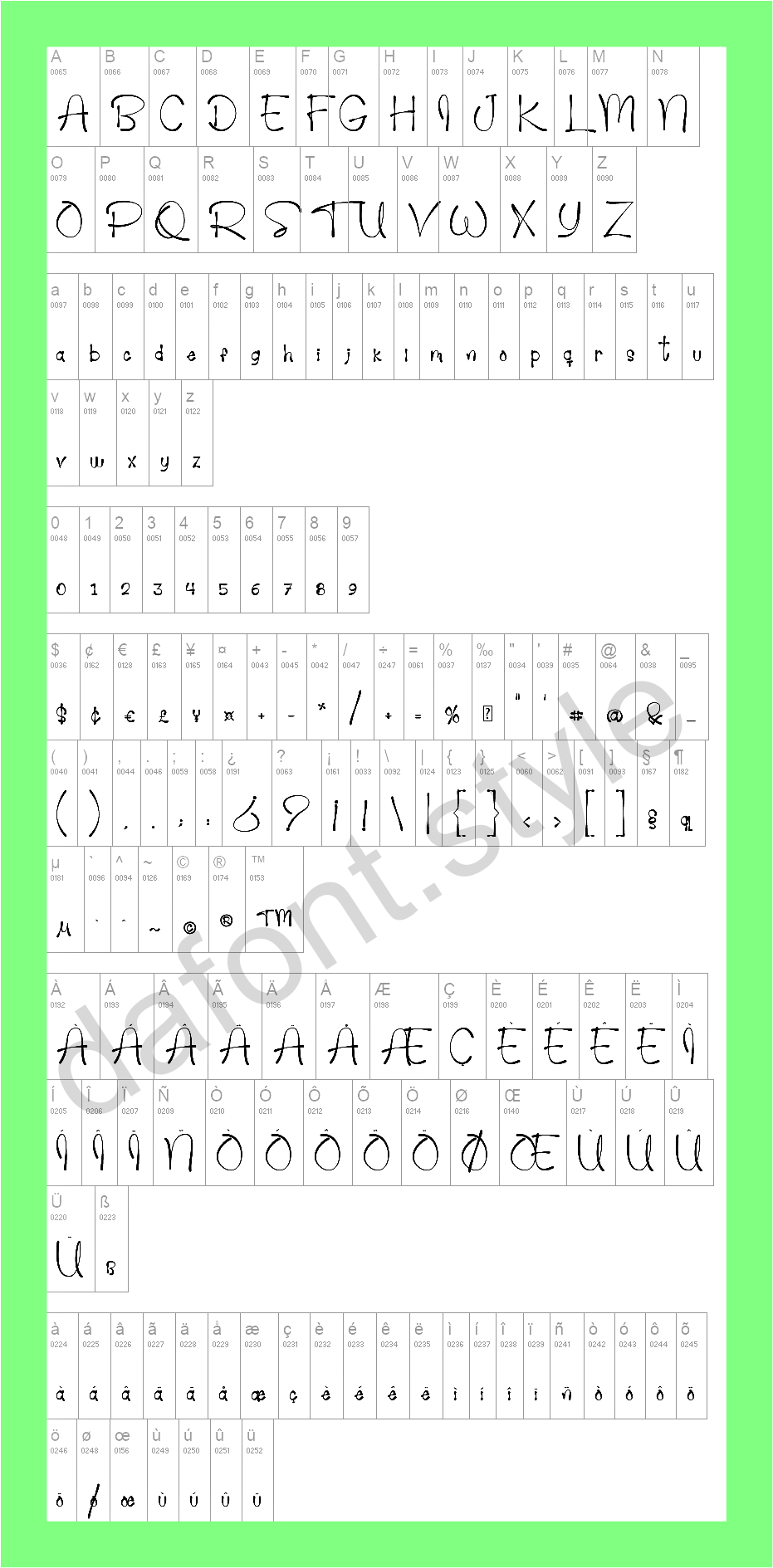 Rey Simpson font style otf download - Dafont Style