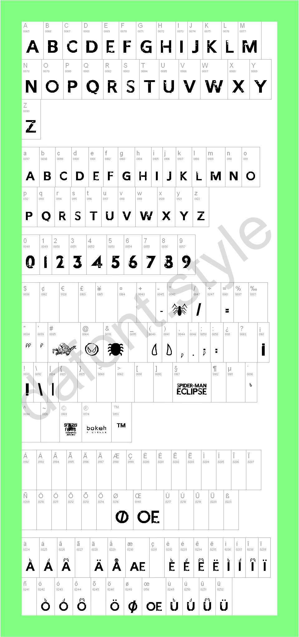 Spider Man Eclipse Font - dafont style