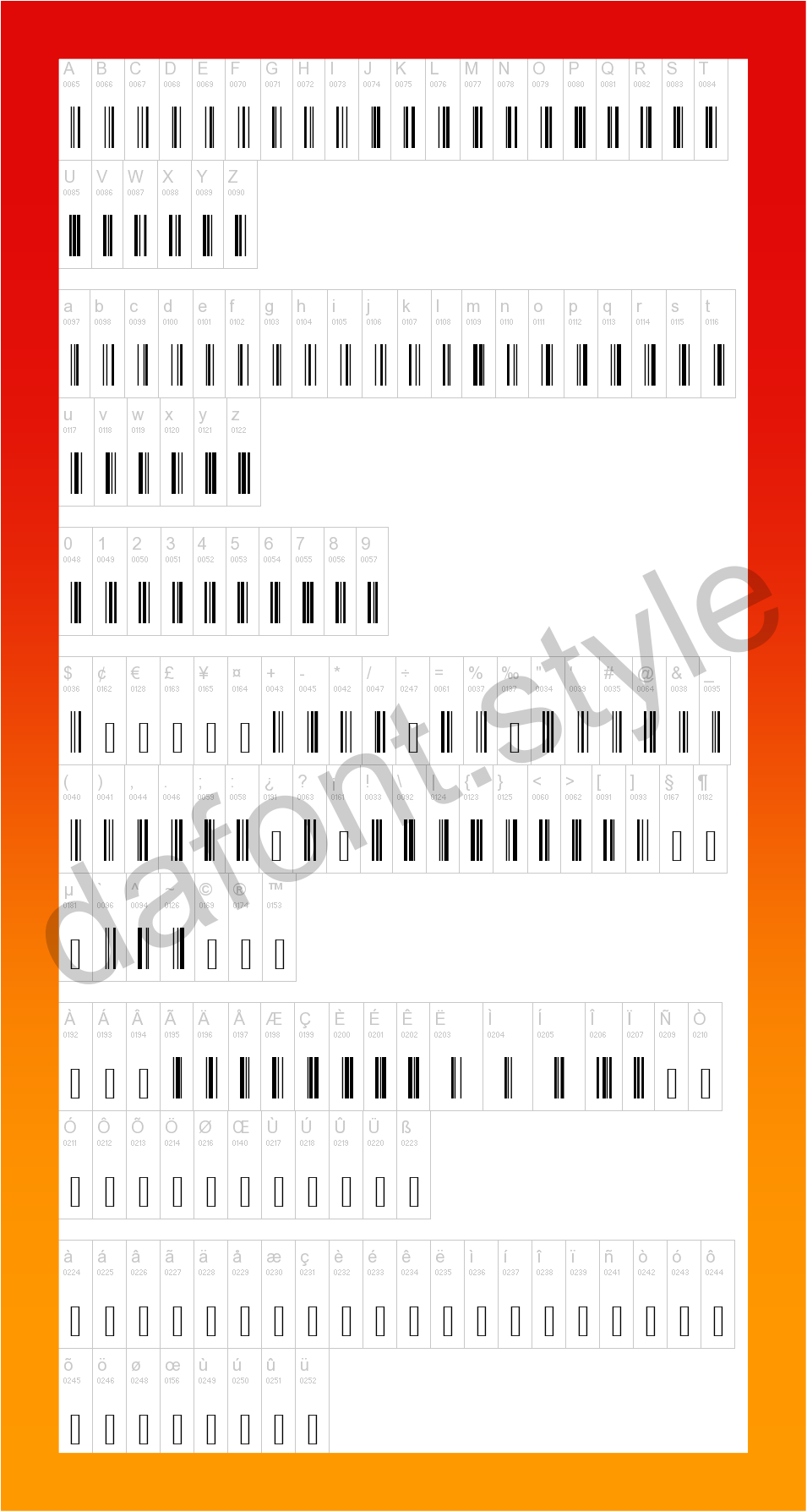 Code 128 Font Qr Code Dafont Free Font