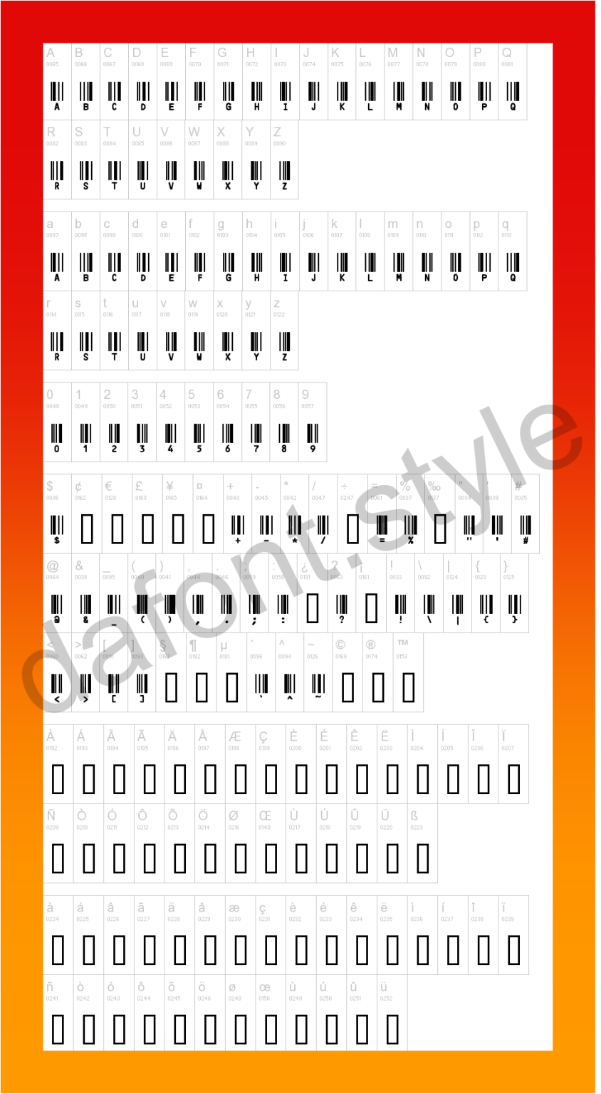 Code 3X Font | QR Code - Dafont Style