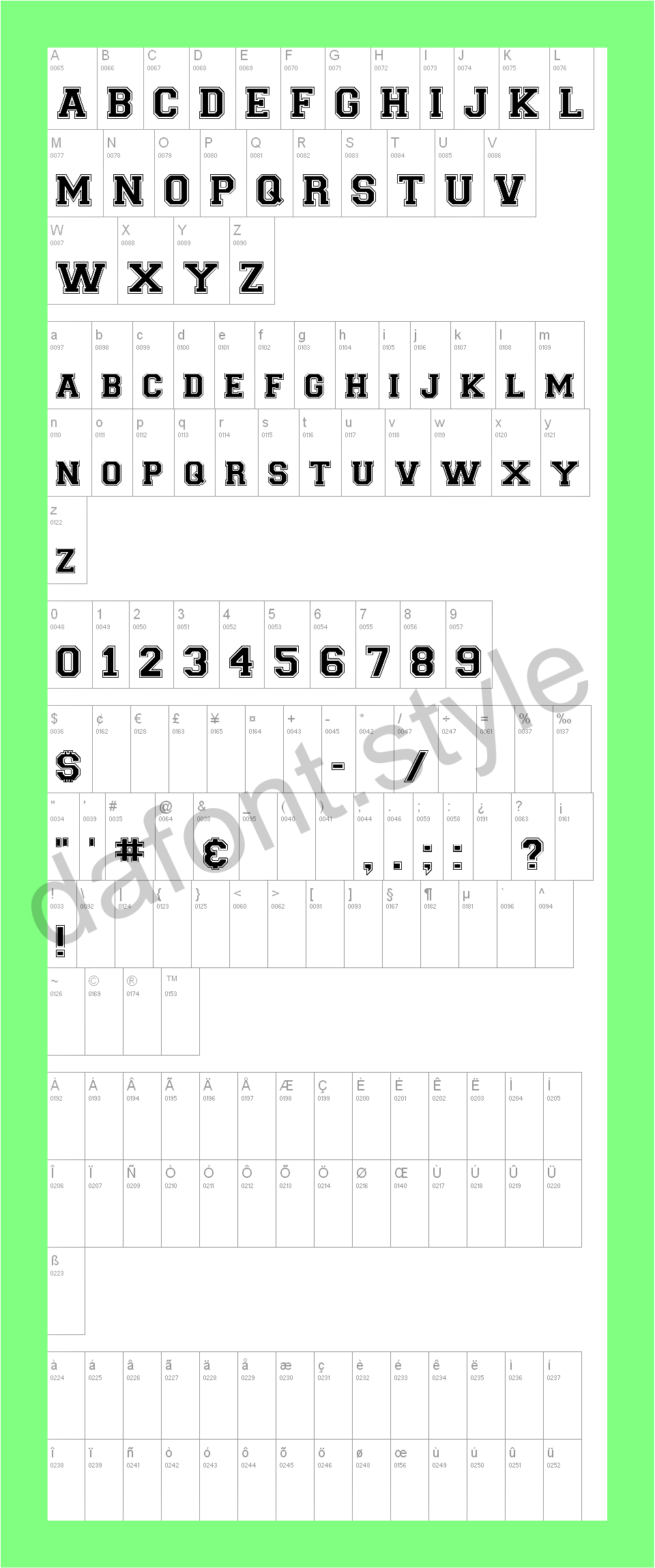 Collegiate FLF Font style Download - Dafont Style