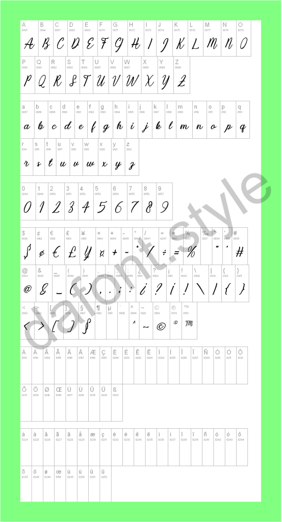 Kiara Akira Font style download - dafont style