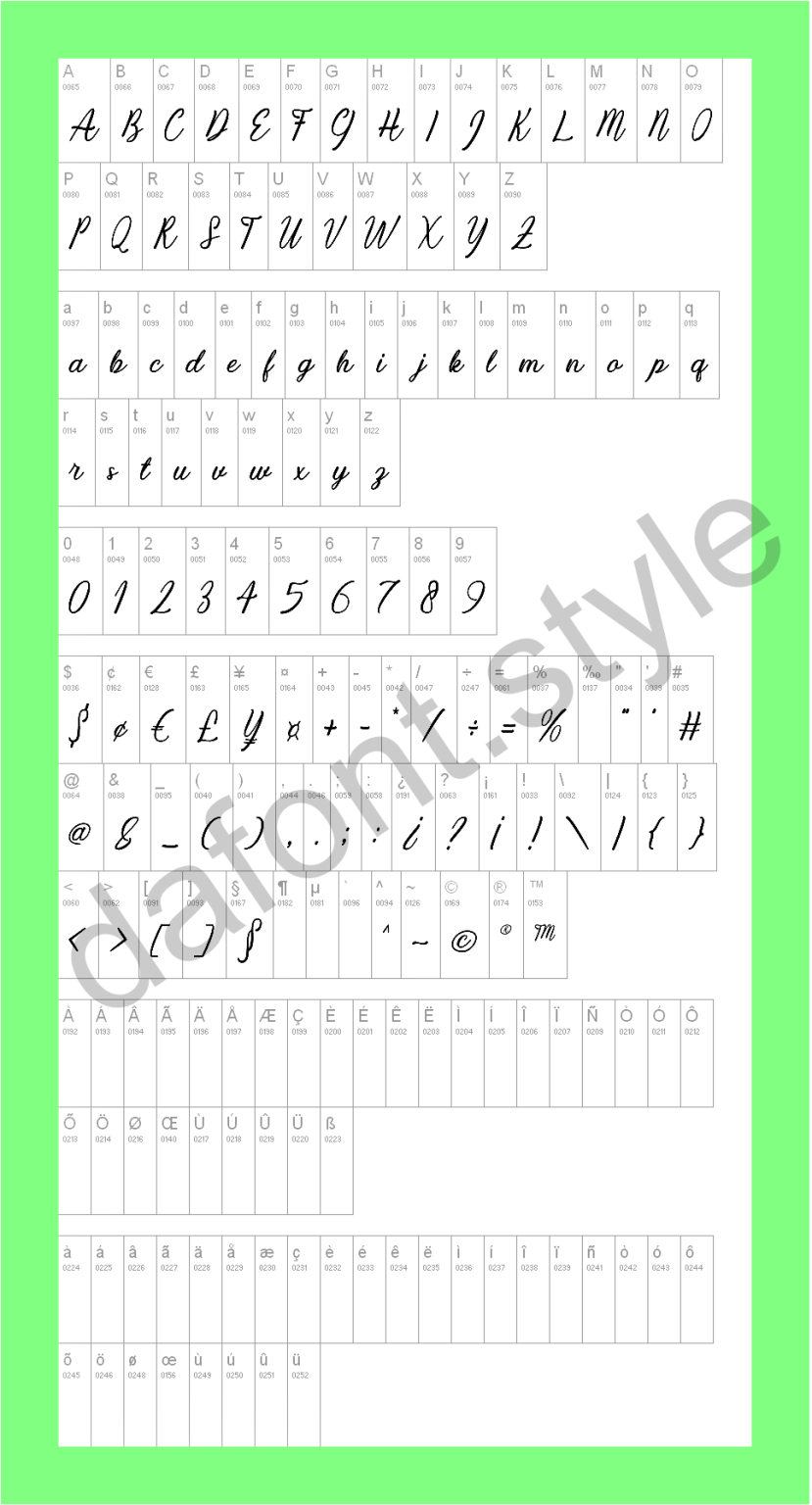 Kiara Akira Font style download - dafont style