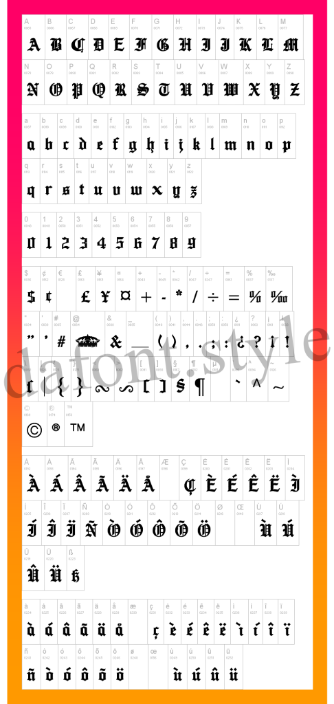 Ancient Font - Dafont Style