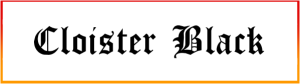 Cloister Black Font - dafont style
