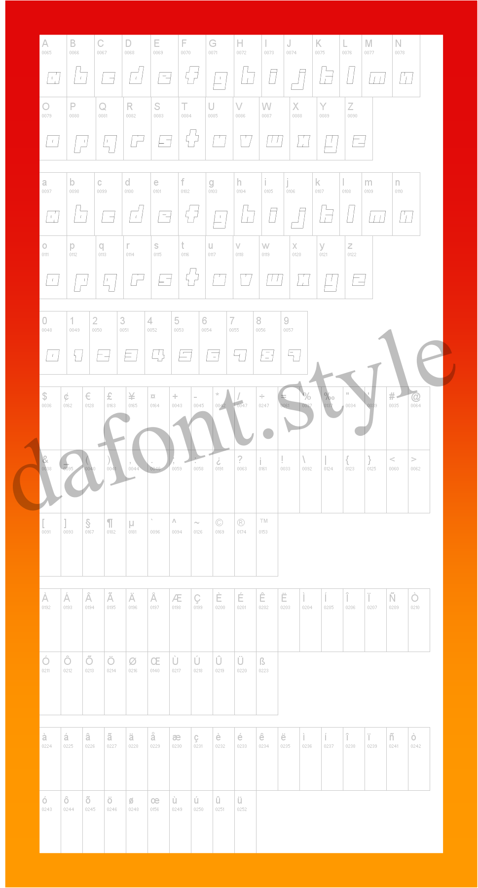 Freeze Font style - dafont style