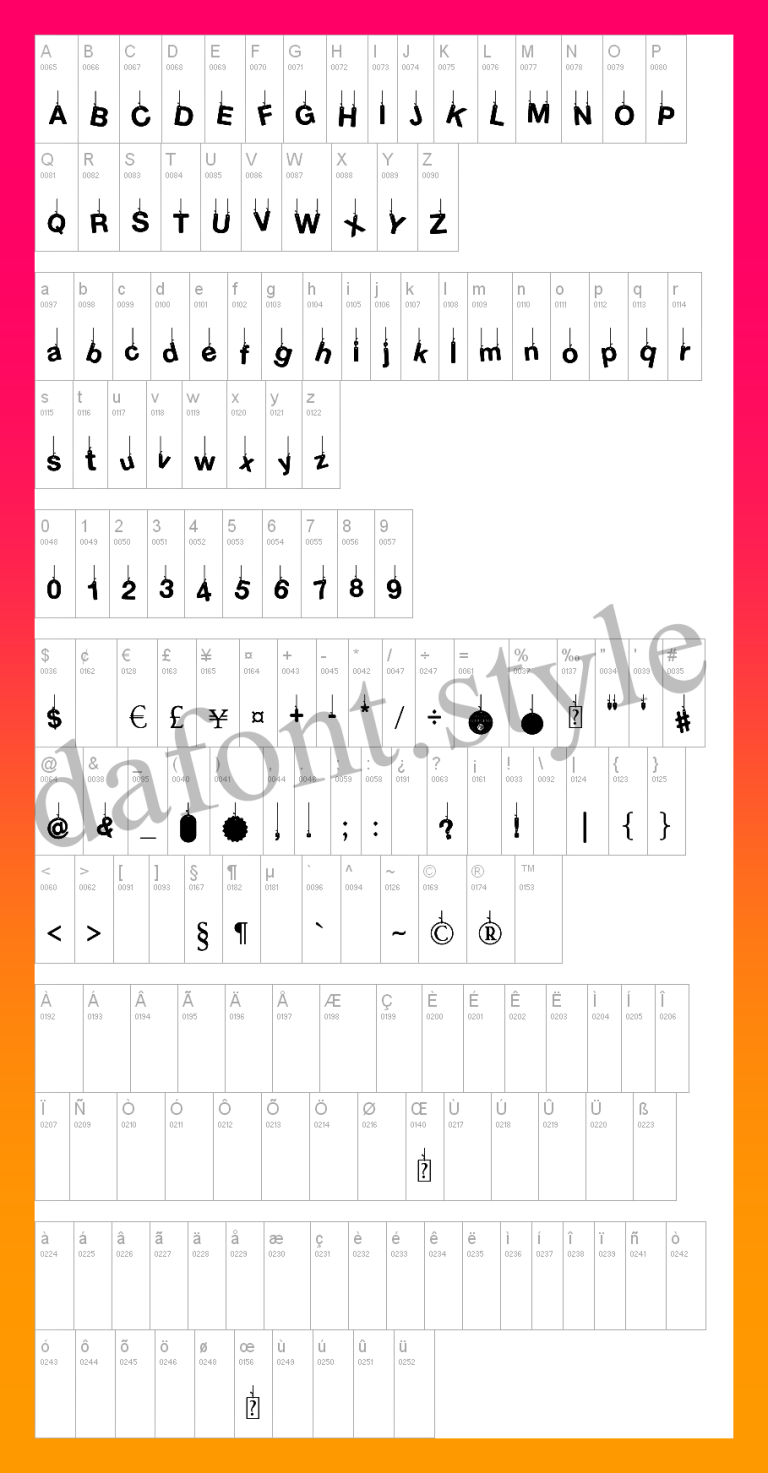 Hanging Letters Font - dafont style