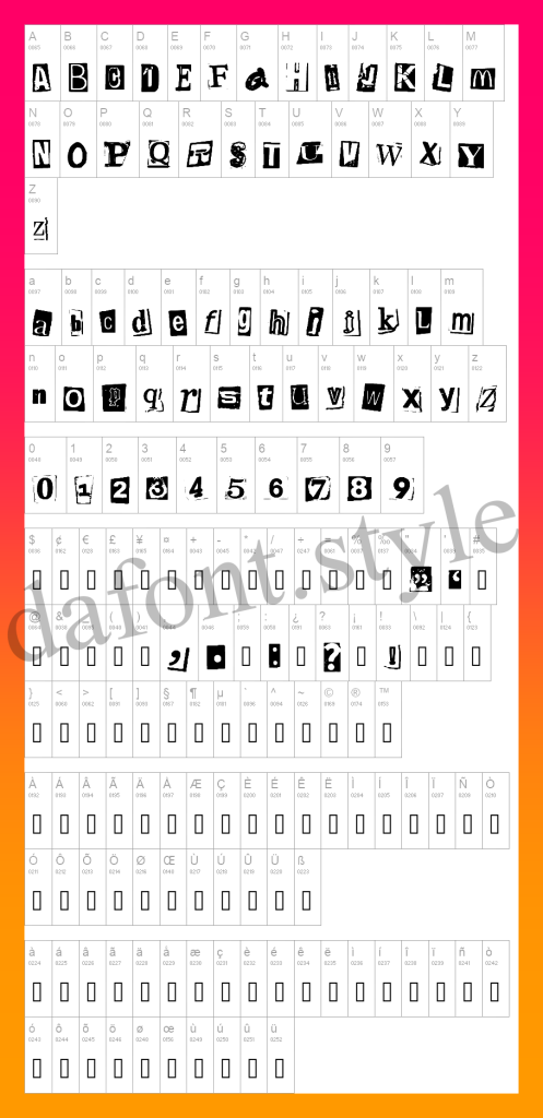 Magazine Letter Font - Dafont Style