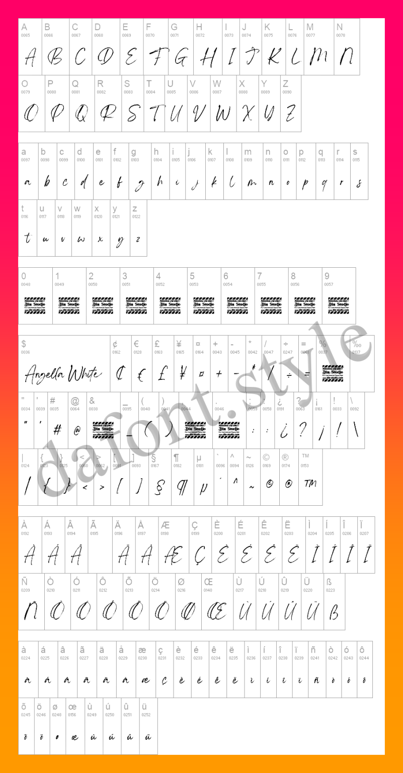 Angella White Font - Dafont Style