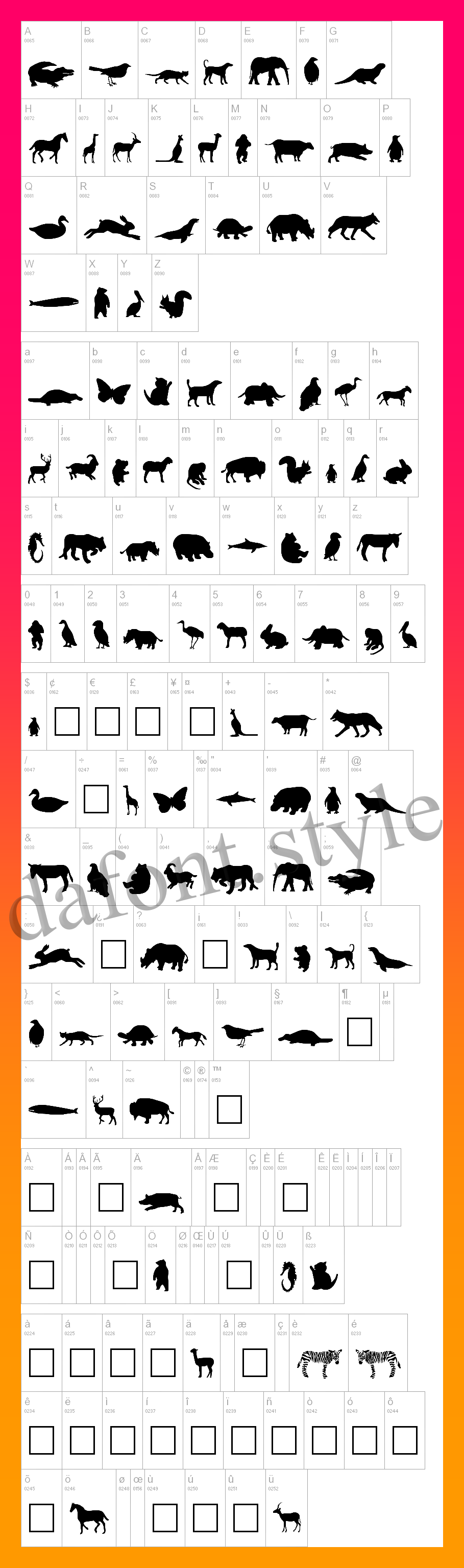 Animals Font style - dafont style