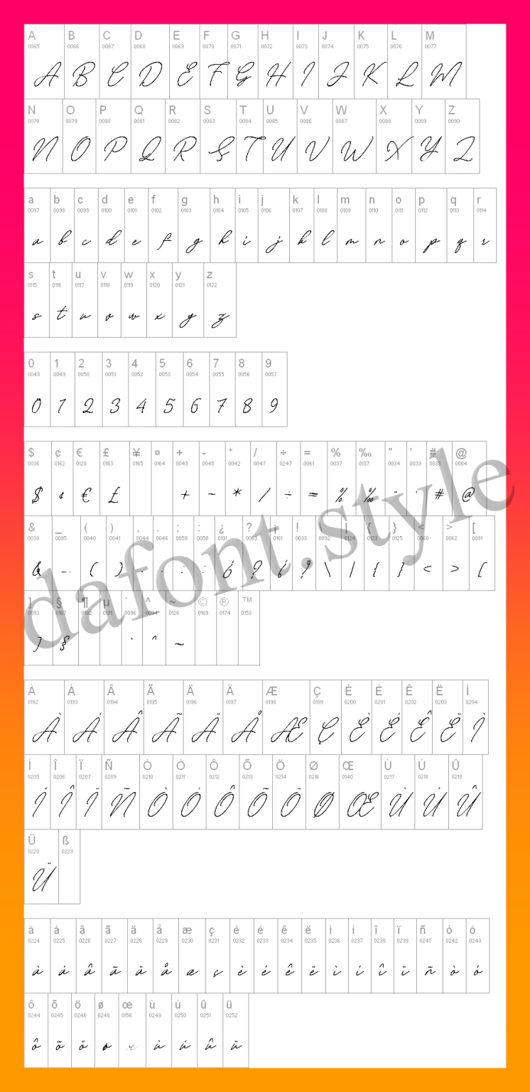 August Script Font - Dafont Style