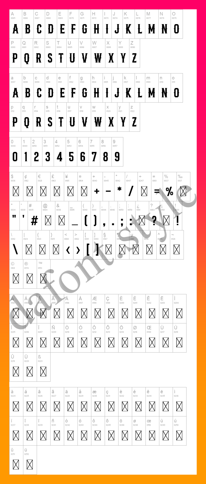 Bronco Font - Dafont Style