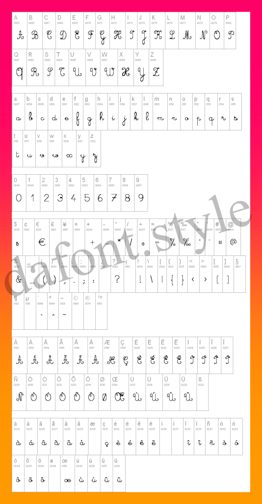 Cursive Font - Dafont Style