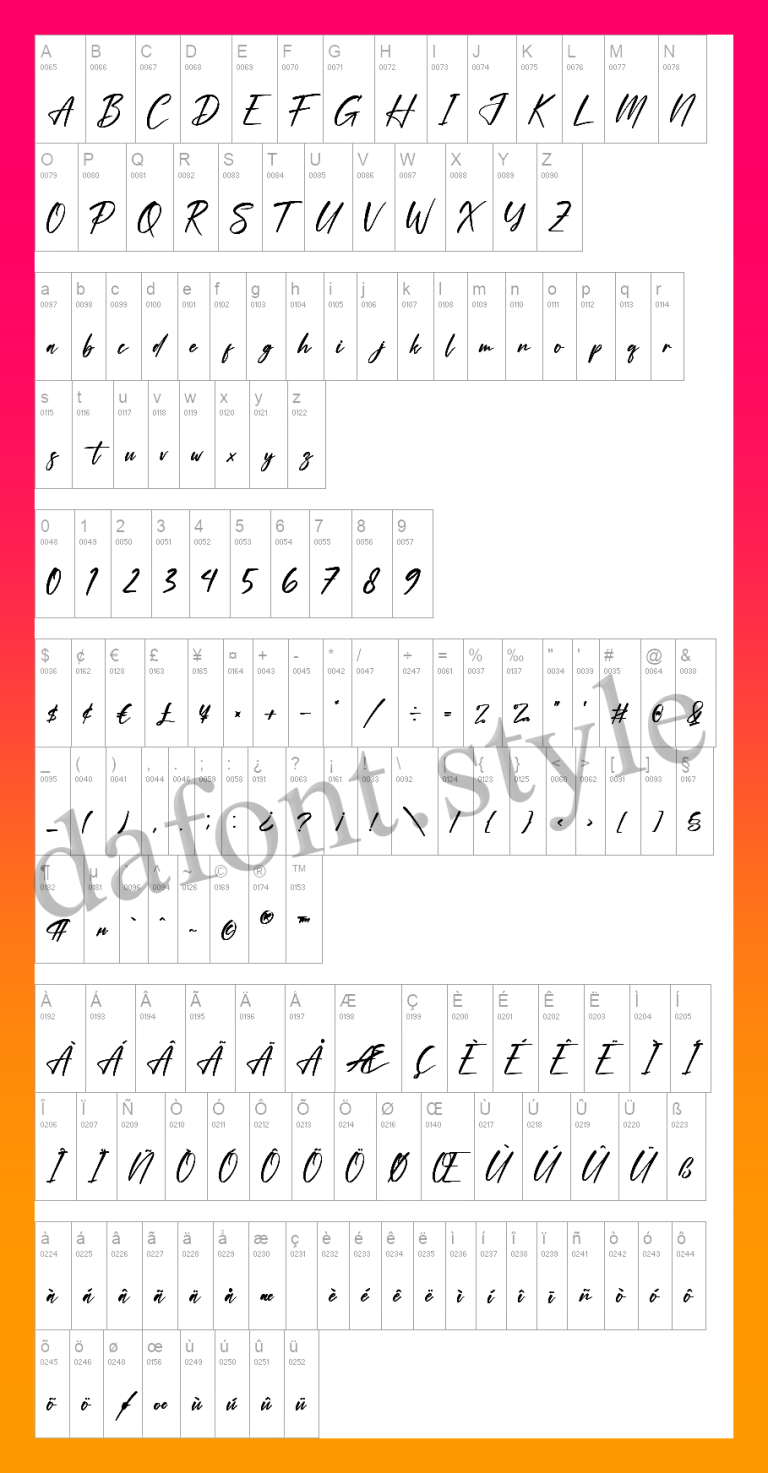 Hirarki Signature Font style - Dafont Style