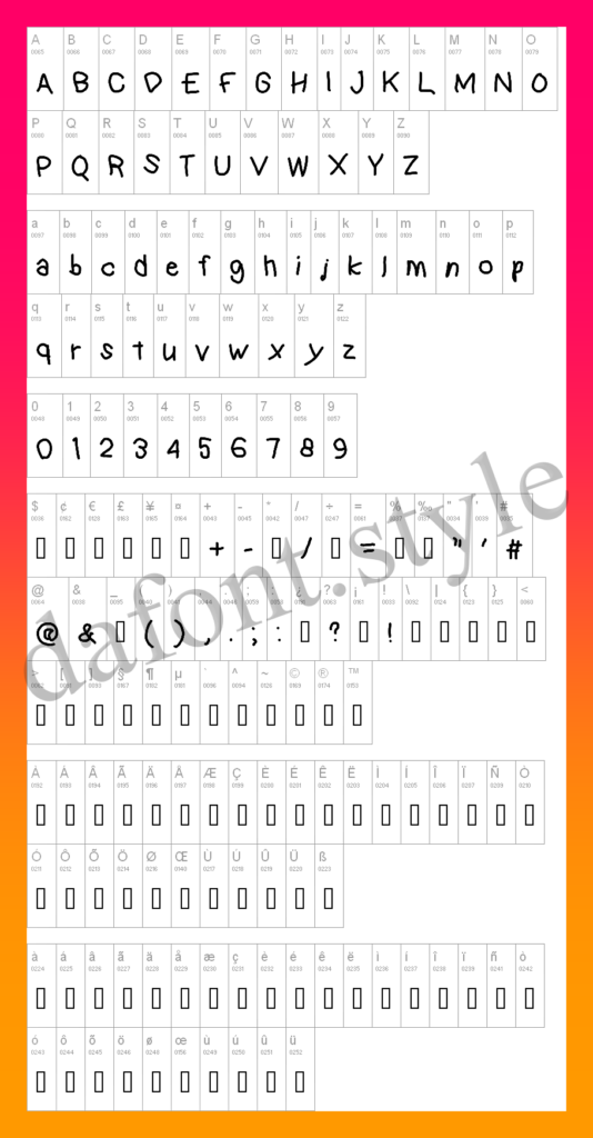 Kindergarten Font - Dafont Style