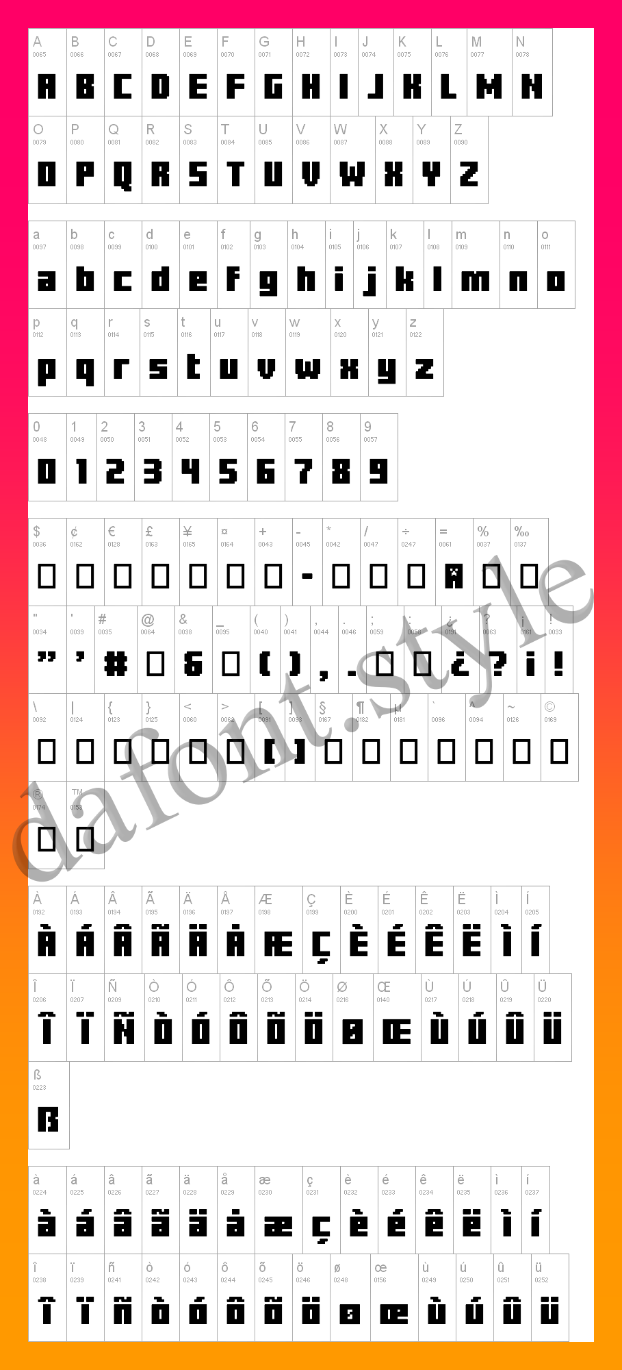 Minercraftory Font - Dafont Style