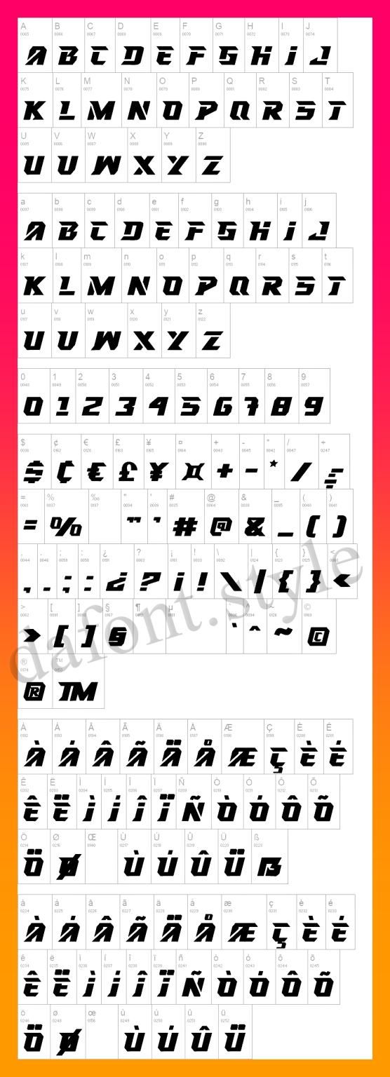 Racing Hard Font - Dafont Style