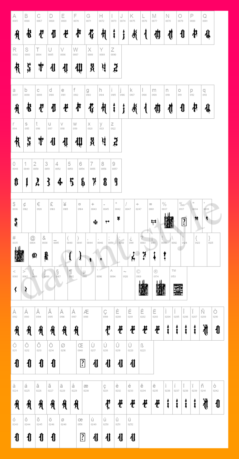 Satan Team Font style - Dafont Style