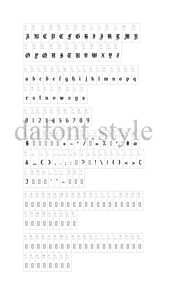 Taylor Gothic Font - Dafont Style