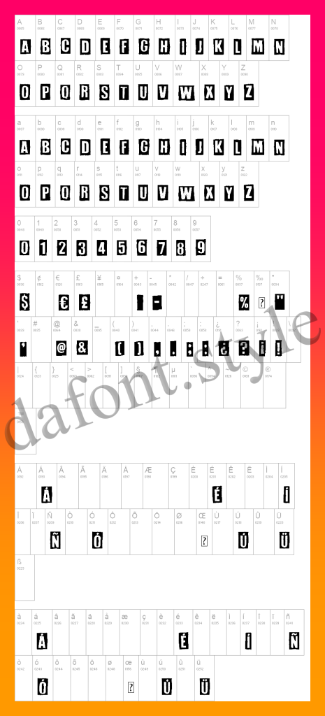 White On Black Font - Dafont Style