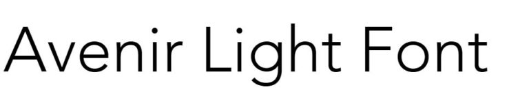 Avenir Light Font