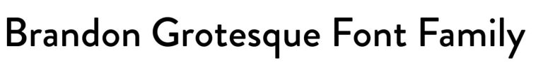 Brandon Grotesque Font