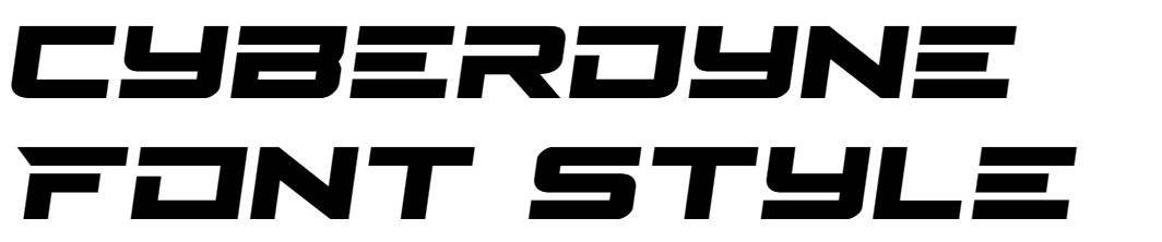 Cyberdyne Font - Dafont Style