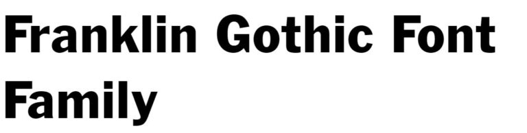 Franklin Gothic Font Family - Dafont Style