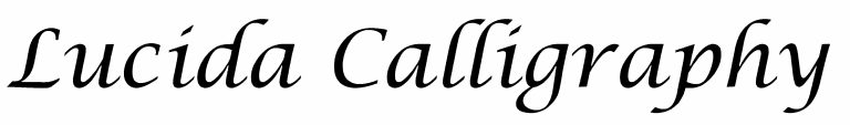 Lucida Calligraphy font style - dafont style