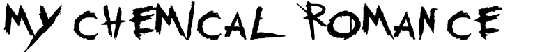 My Chemical Romance font - Dafont Style