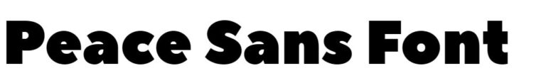 Peace Sans Font - Dafont Style
