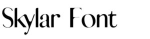 Skylar Font - Dafont Style