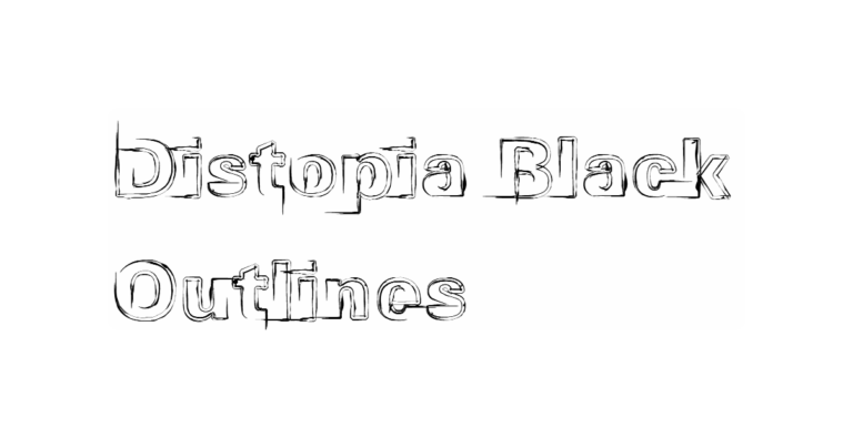 Distopia Black Outlines font - dafont style