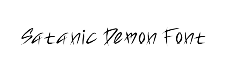 Satanic Demon Font - Dafont Style