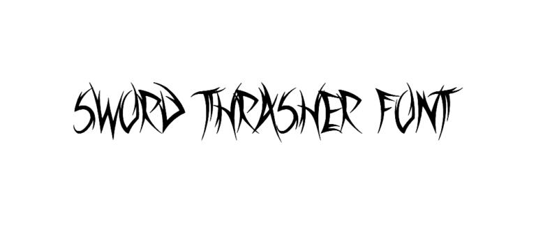 Sword Thrasher Font - Dafont Style