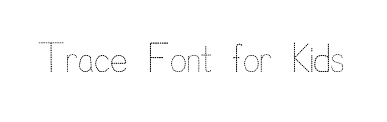 Trace Font for Kids (Dots) - Dafont Style