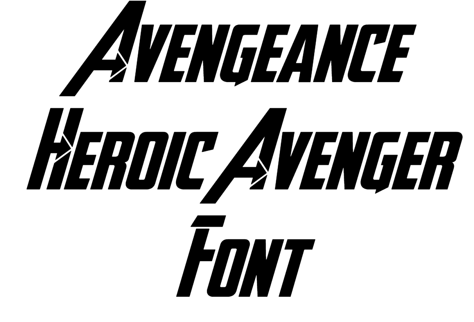 Avengeance Heroic Avenger Font - DafontStyle