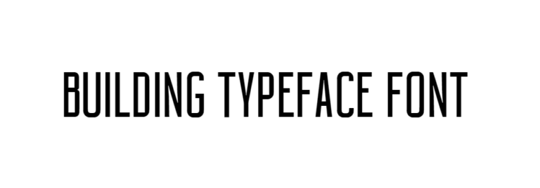 BUILDING Typeface font - Dafont Style