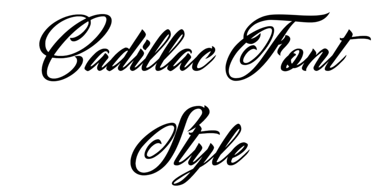 Cadillac Font - DafontStyle