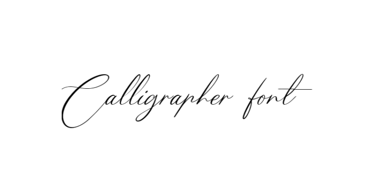 Calligrapher font - Dafont Style