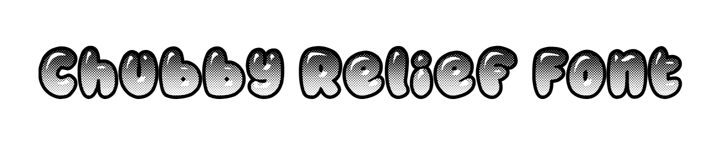 Chubby Relief Font - Dafont Style