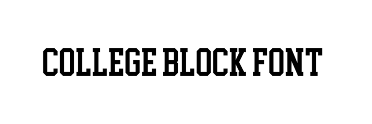 College Block Font - Dafont Style