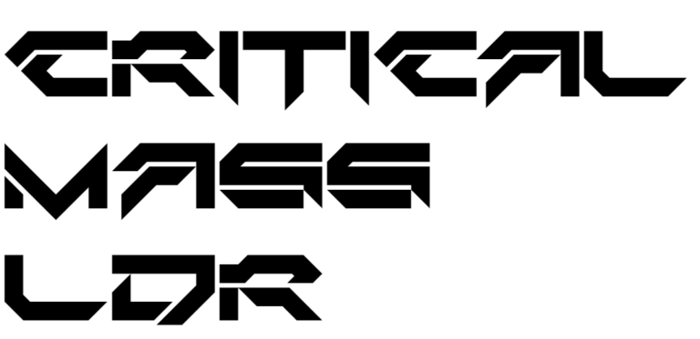 Critical Mass LDR font - Dafont Style