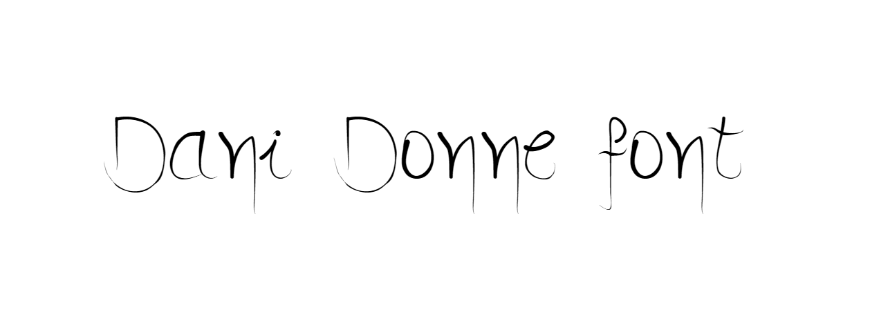 Dani Donne font - Dafont Style