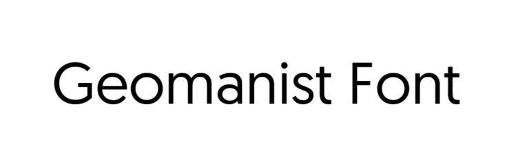 Geomanist Font - Dafont Style